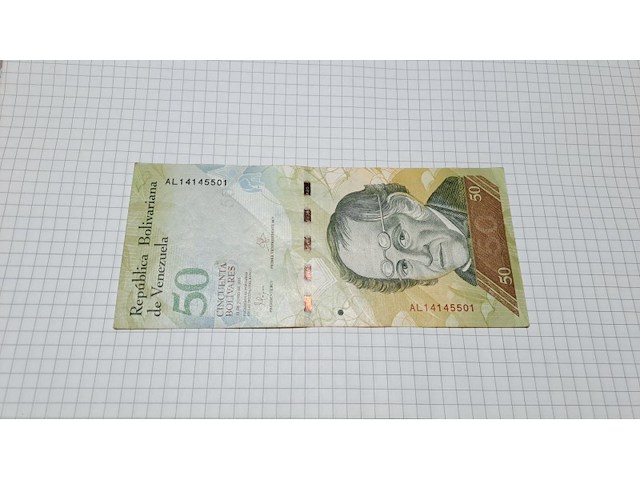 VENECUELA 50 BOLIVARES 2015 GODINA