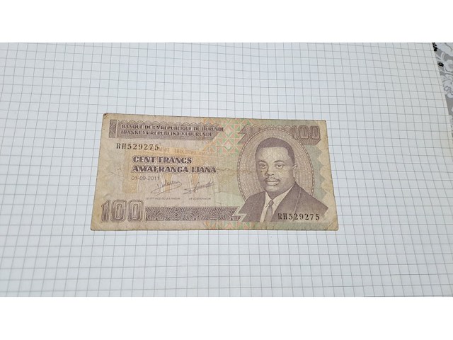 BURUNDI 100 FRANCS 2011 GODINA