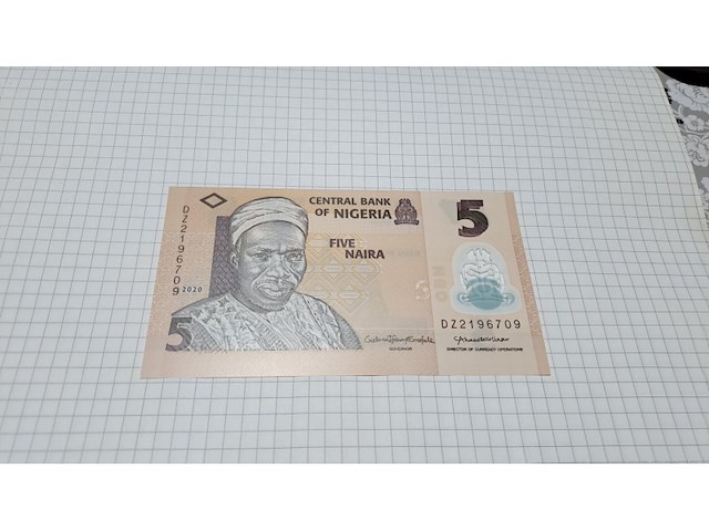 NIGERIA 5 NAIRA 2020 GODINA POLIMER
