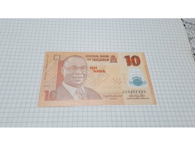 NIGERIA 10 NAIRA 2024 GODINA POLIMER