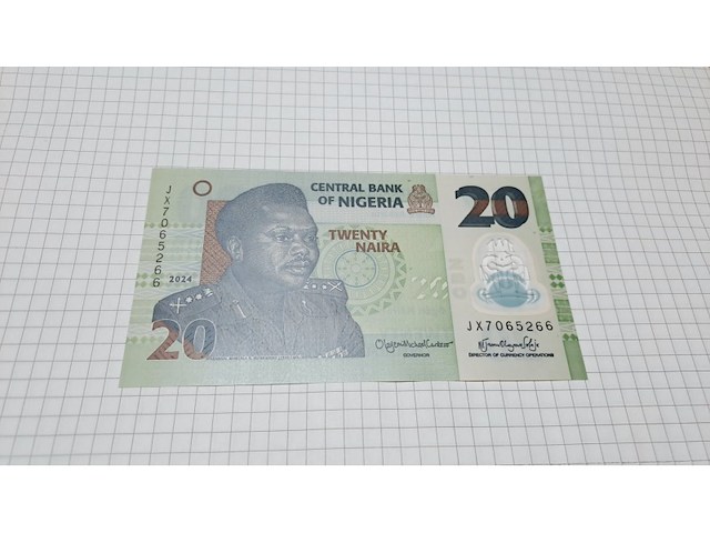 NIGERIA 20 NAIRA 2024 GODINA POLIMER