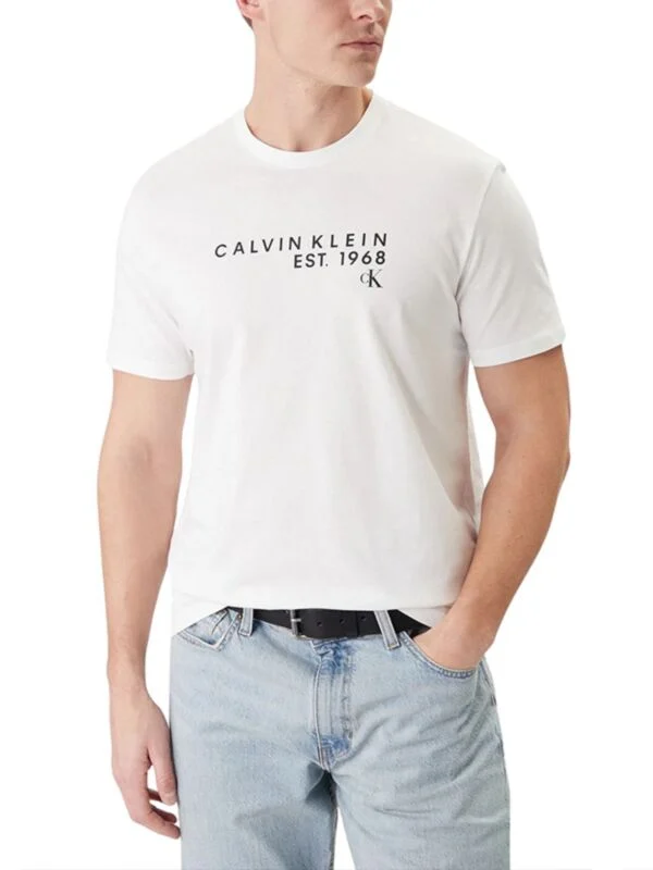 Calvin Klein – Bela muška majica sa printom