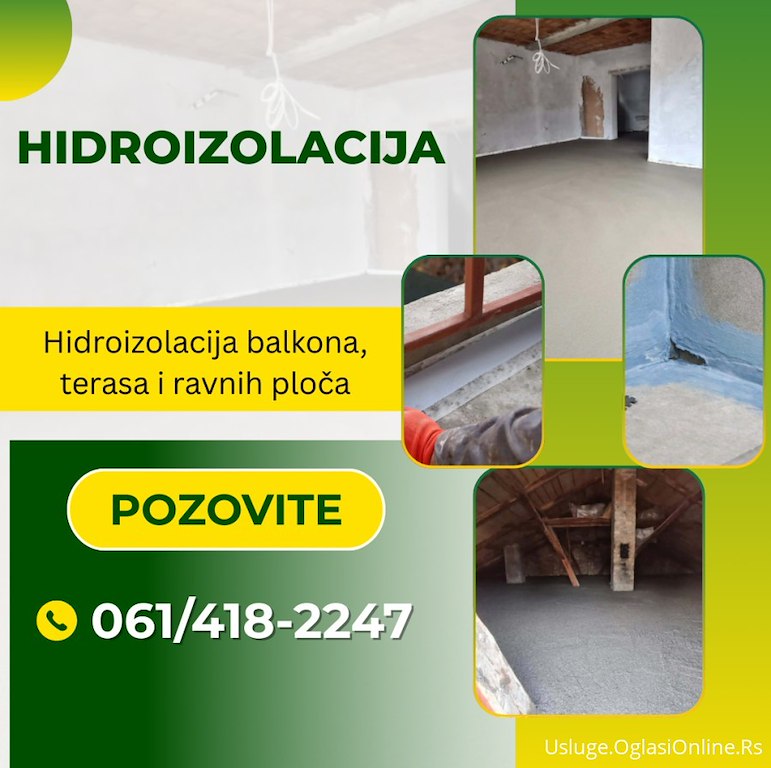 HIDROIZOLACIJA objekata od vode i vlage, Novi Sad