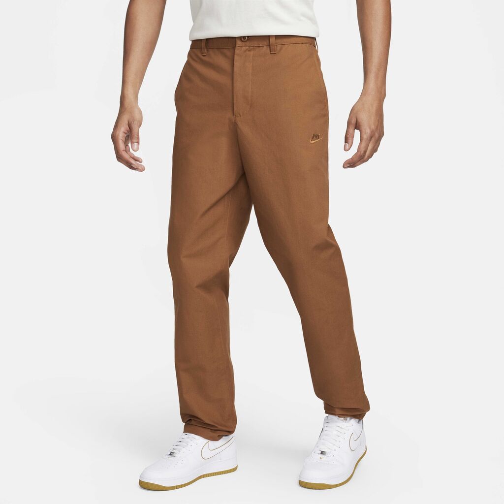 NIKE Club Chino Pants British Tan Brown Canvas Men's vel. M NOVO FZ
