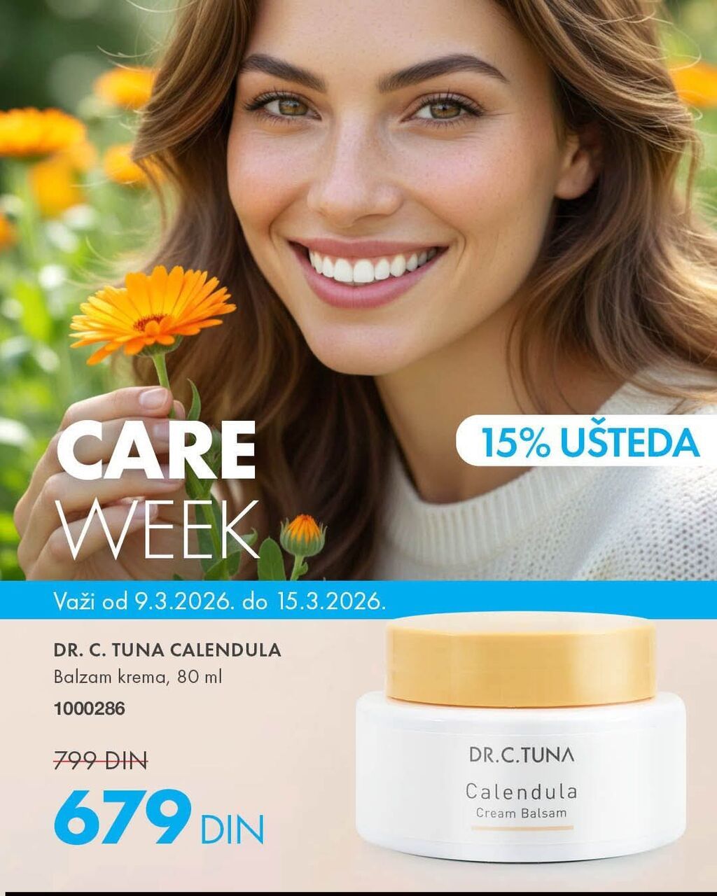 DR. C. TUNA CALENDULA – Balzam krema, 80 ml Šifra: 1000286 •