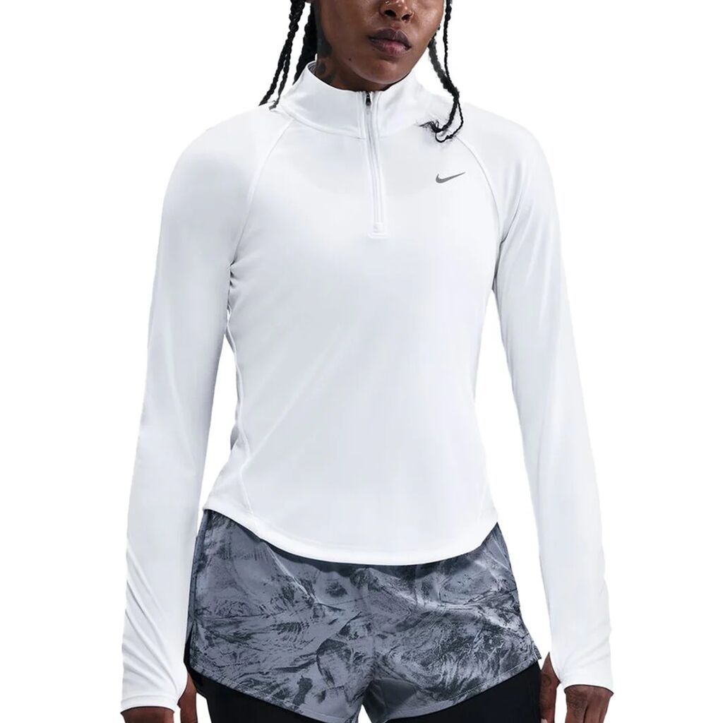 NIKE Womens Swift Dri-FIT UV Half Zip Long Sleeve Running Top vel. S