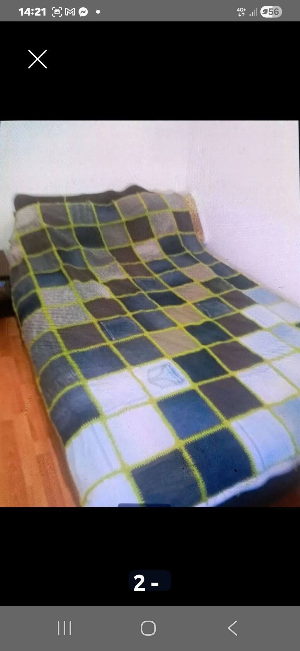 Ručno rađena patchwork prekrivač/ćebe od teksasa - Materijal