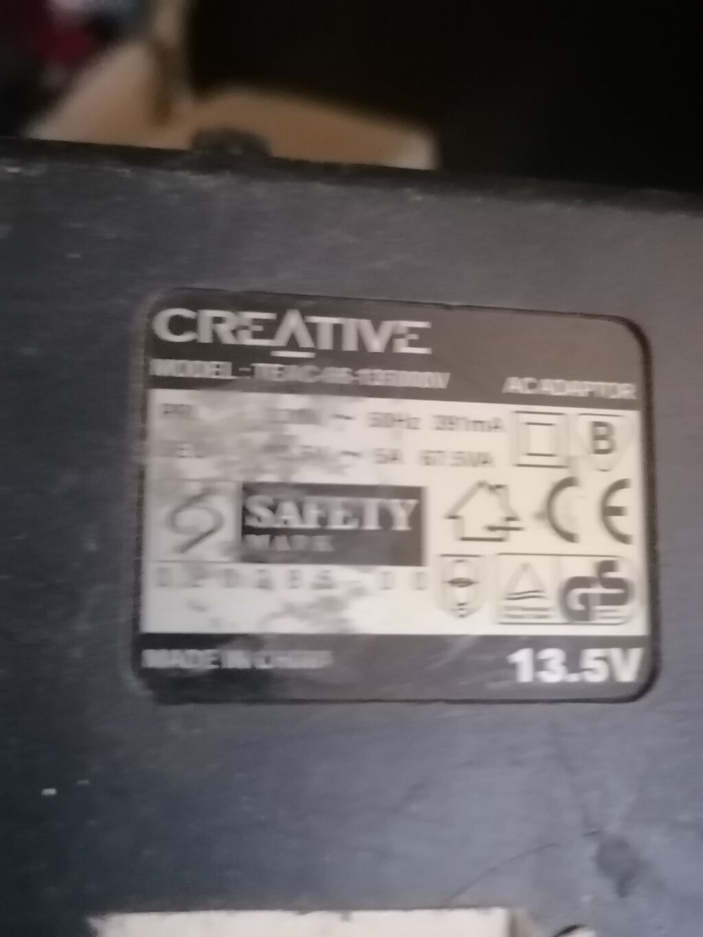 Creative AC adapter TEAC-66-135000V - Tip: mrežni AC adapter - Ulaz