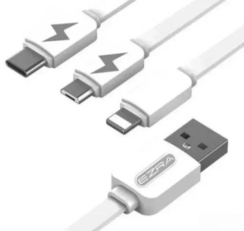 Ezra 3 u 1 USB kabl za punjenje i prenos podataka DC06 NOVO. OPIS