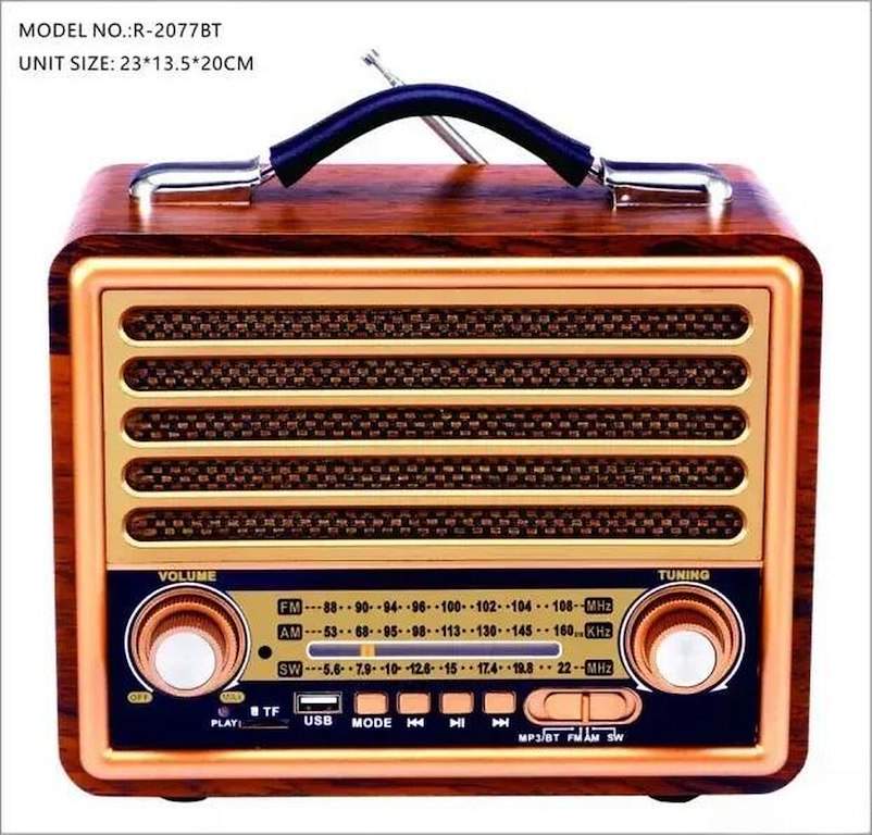Retro radio R-2077BT NOVO. Opis proizvoda: Raiseng R-2077BT RAM i