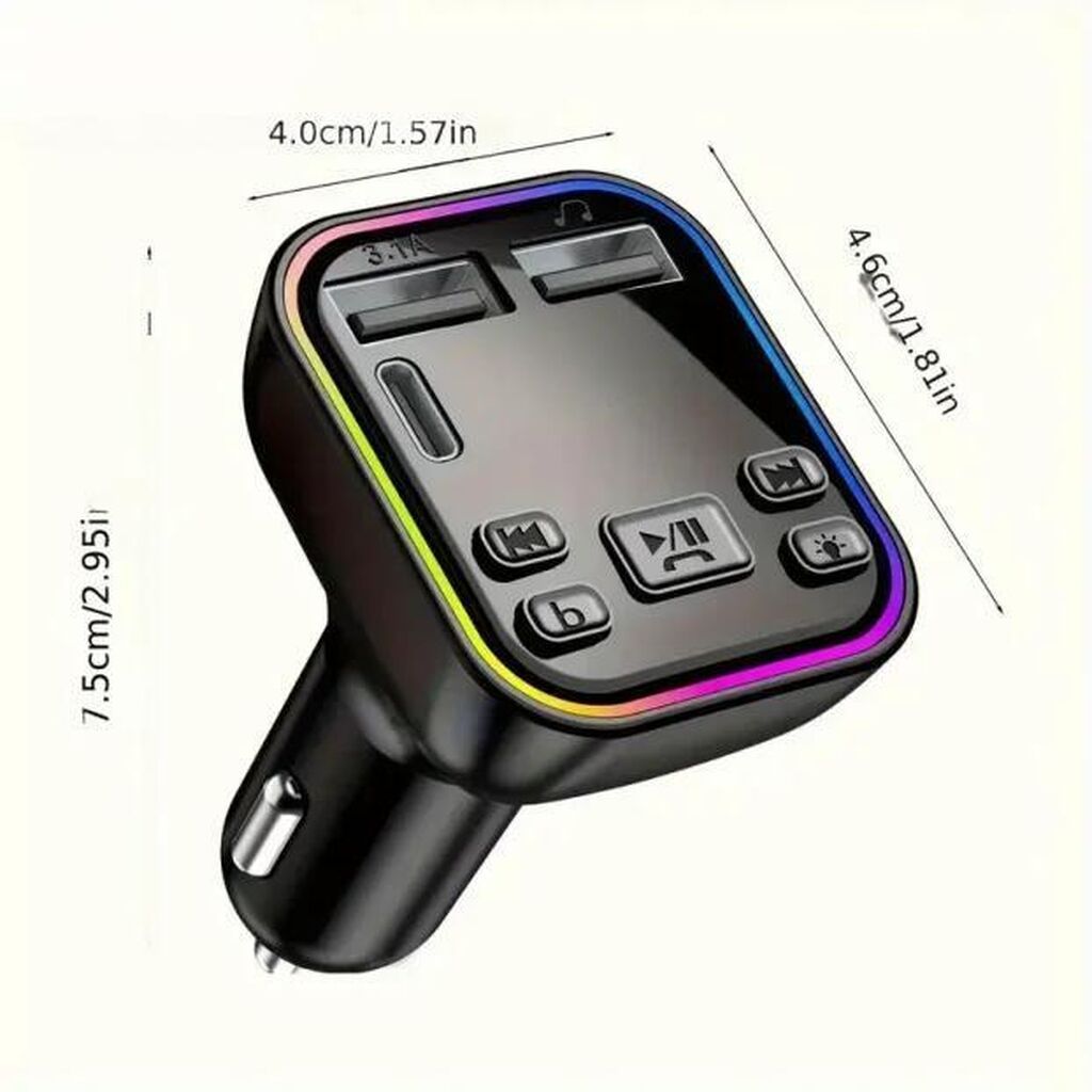 Bluetooth FM transmiter 5,3 MP3 za auto T-5 NOVO. Opis proizvoda