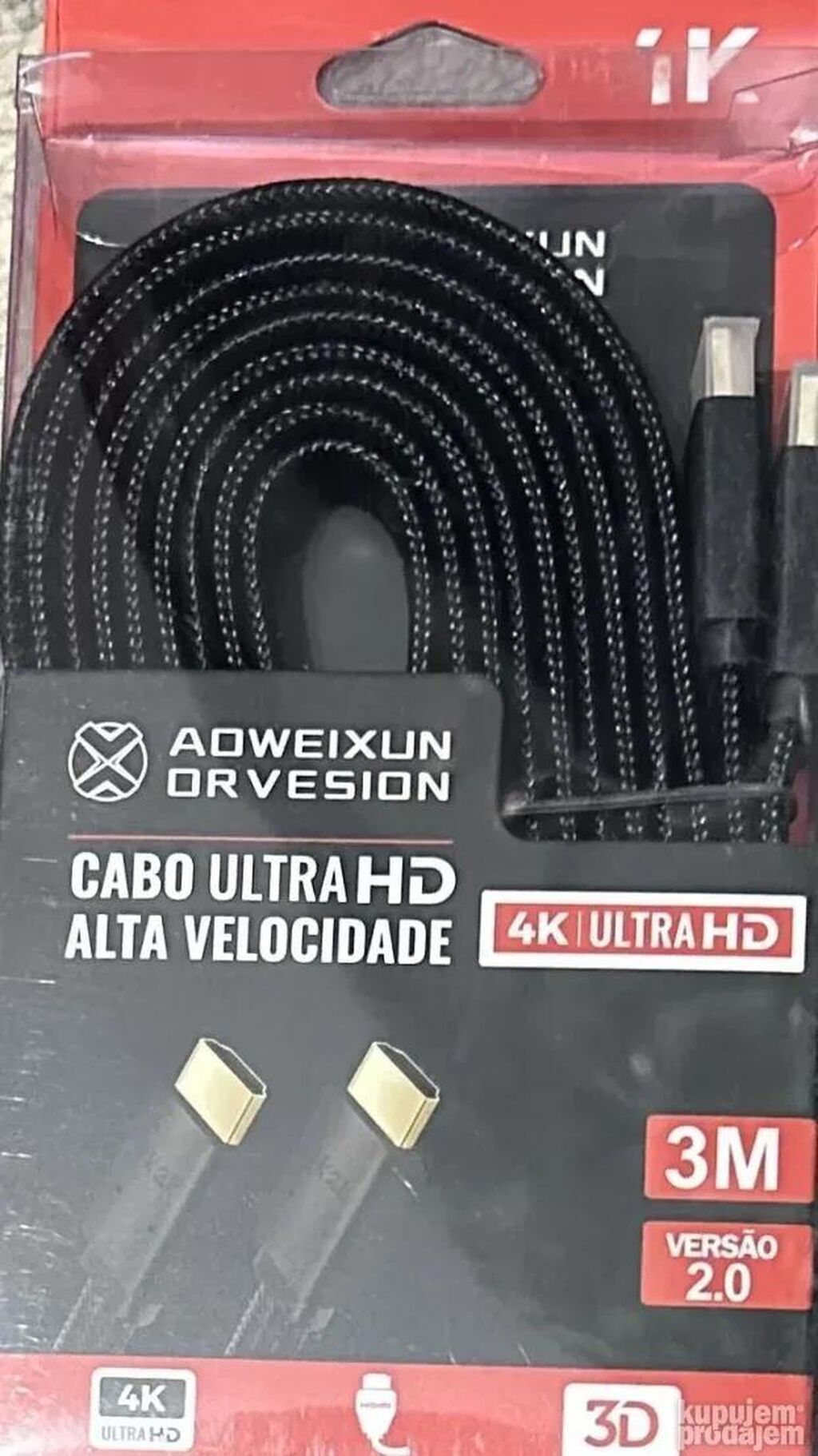 HDMI kabl, 3m, 1080p, pozlaćen, 3D NOVO. Opis proizvoda