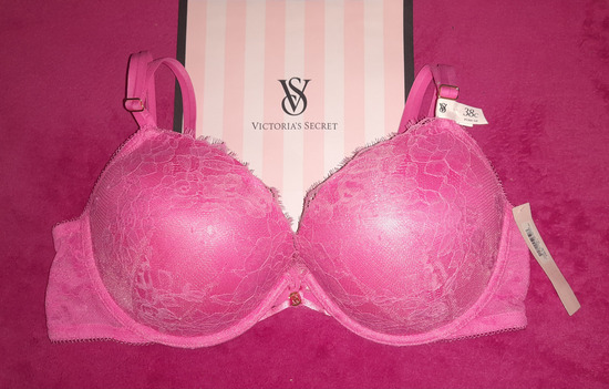 Victoria secret roze cipka push up 86C NOVO!%