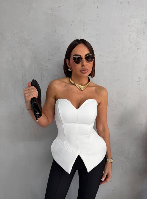 SASHA WHITE peplum korset