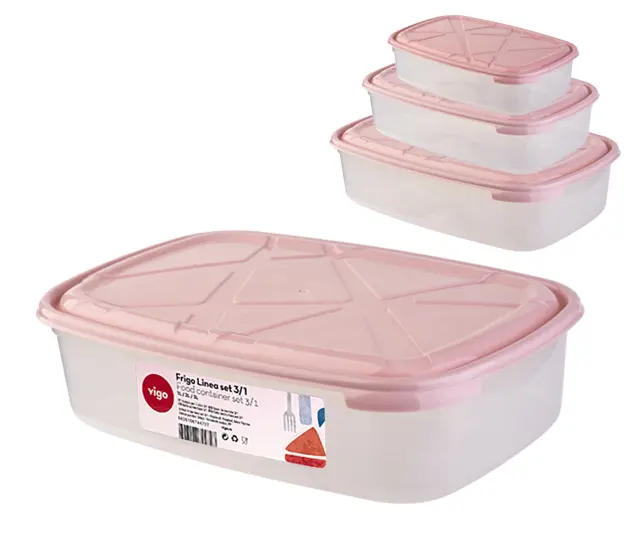 Plastična posuda Frigo Linea set 3/1, Roze