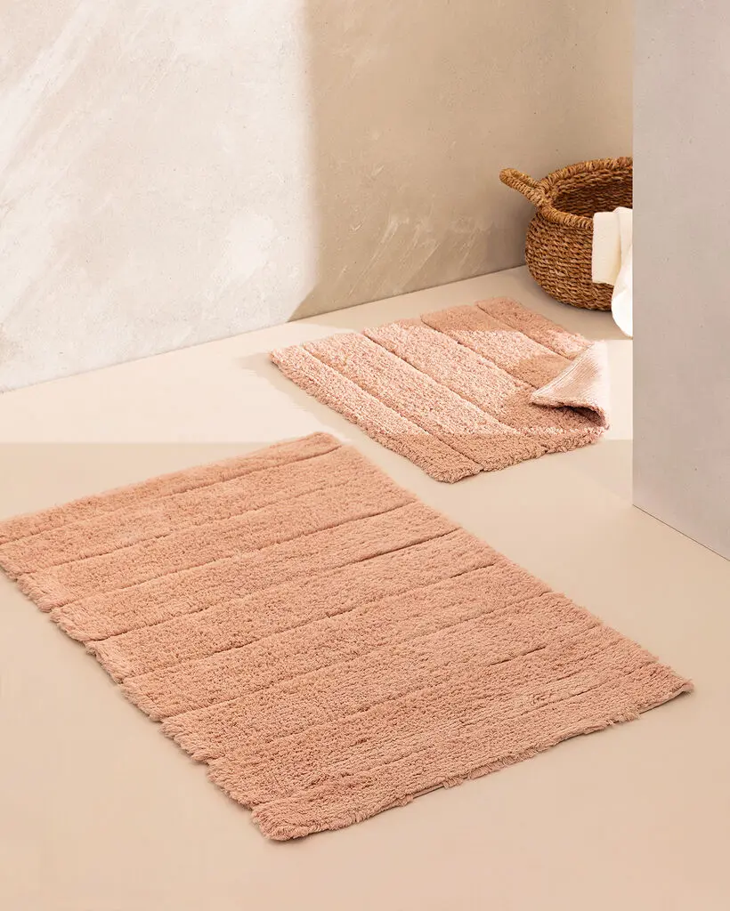 Madame Coco Set 2 prostirke za kupatilo Bleuet, Roze