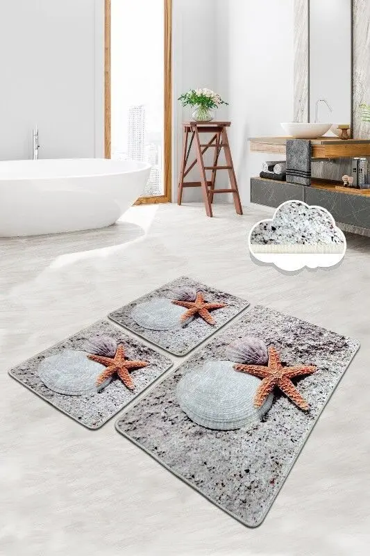 L'essentiel Maison Kupatilski otirač Starfish, 3 komada, Sivi