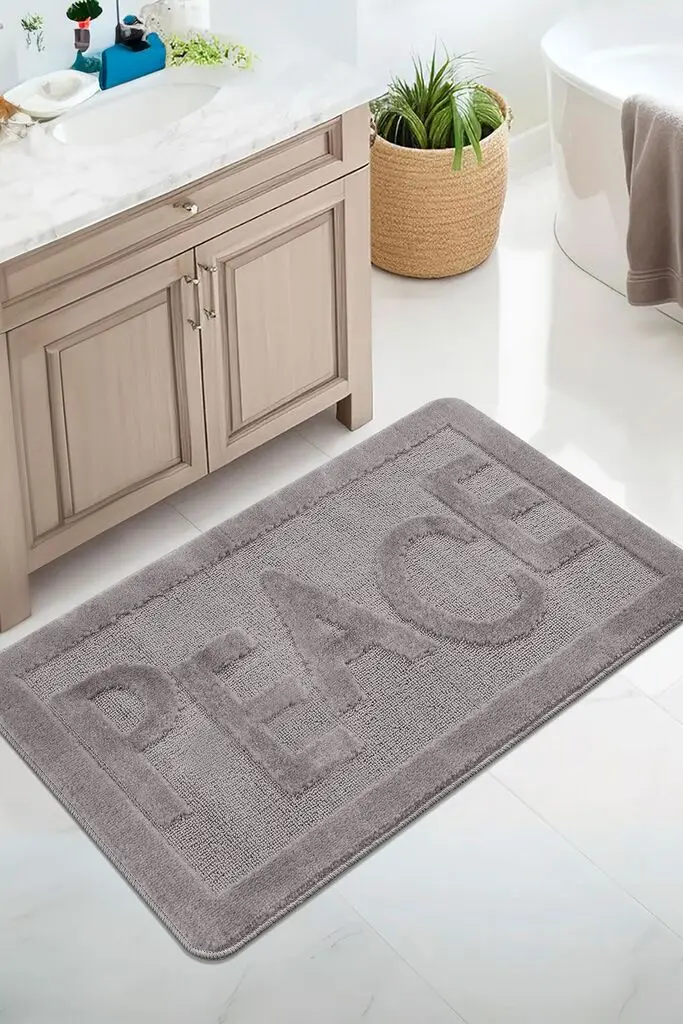 L'essentiel Maison Prostirka za kupatilo Peace, 60x100 cm, Siva