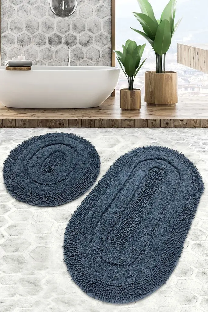 L'essentiel Maison Set 2 prostirke za kupatilo Tamnosivi