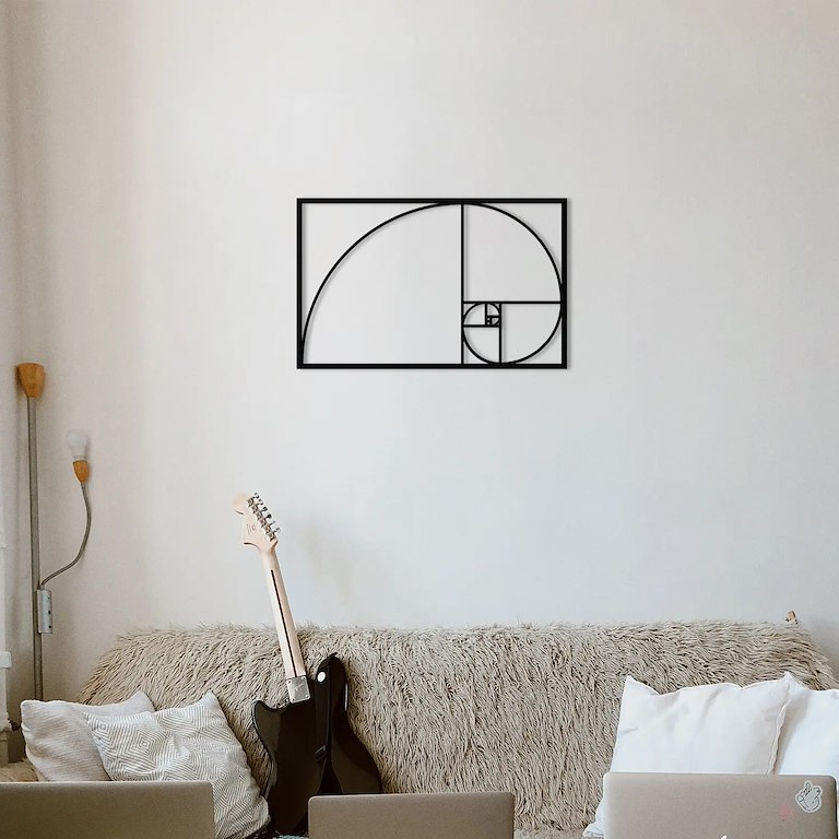Wallity Zidna dekoracija Golden Ratio, 53x35 cm, 1.2mm, Crna
