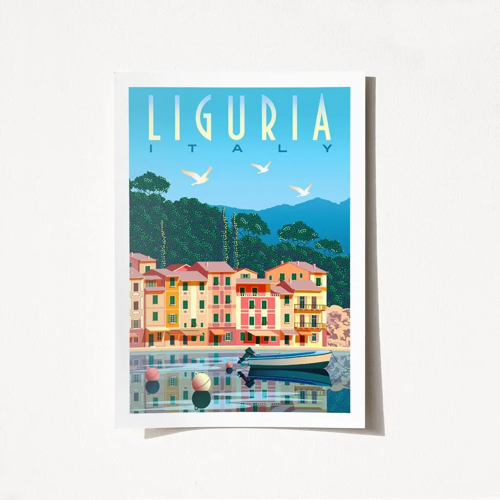 Wallity Poster Liguria-1973, 21x29,7 cm, Šareni