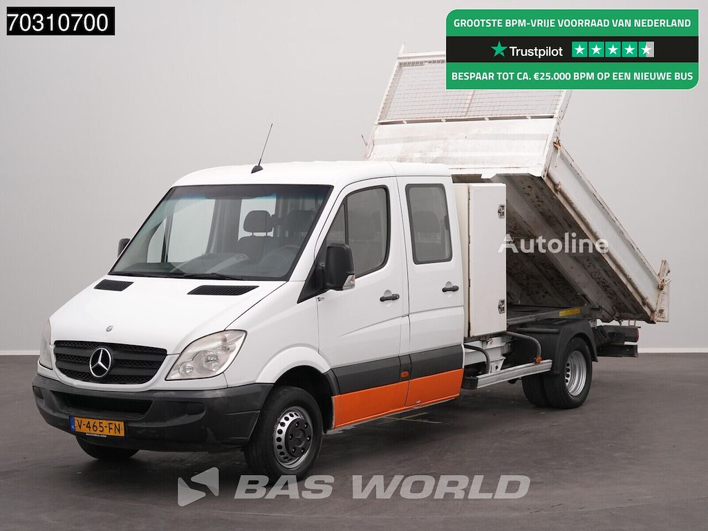 Mercedes-Benz Sprinter 513 CDI Dubbel Cabine Kipper met Kist Dubbellucht Trekh kamion kiper < 3.5t