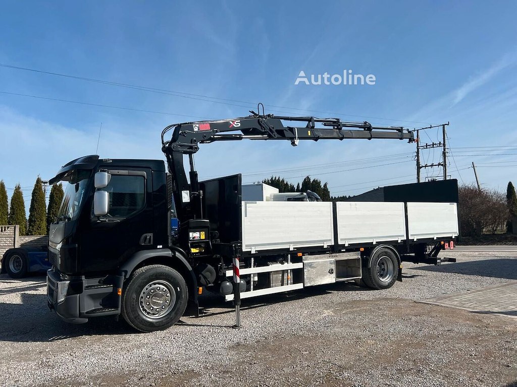 Volvo FE 280 / KRAN HIAB / Euro 6 / Skrzynia / kamion s ravnom platformom