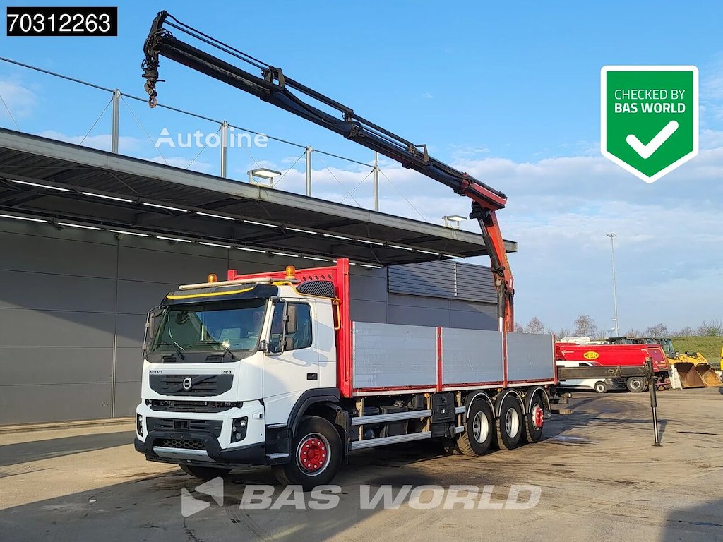 Volvo FMX 410 FMX 8X4 Palfinger PK20001 K Crane Lift+steering axle Aut kamion s ravnom platformom