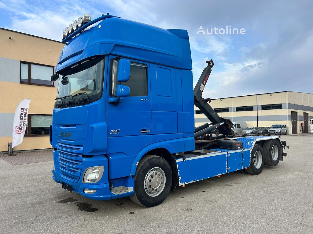 DAF XF510 6x2 EURO6 + RETARDER + JOAB HOOKLIFT kamion rol kiper