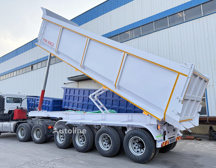 Nova Titan 4 Axle End Dump Trailers for Sale Price poluprikolica kipera