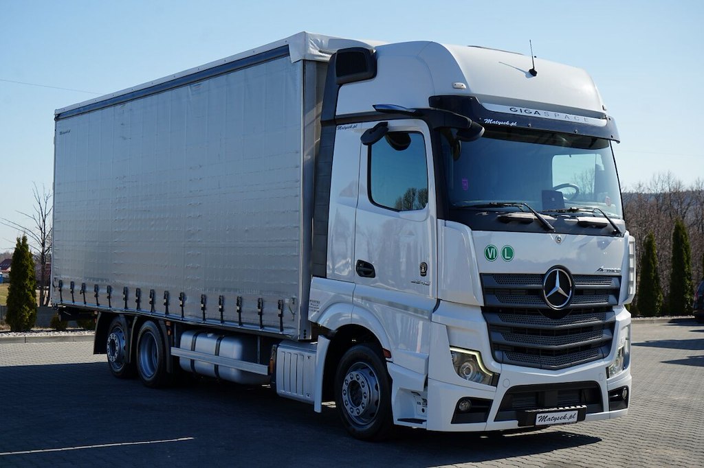 Mercedes-Benz ACTROS 2545 / SOLÓWKA  / 6X2 / GIGA SPACE /  2020 kamion sa klizna zavesa cerada