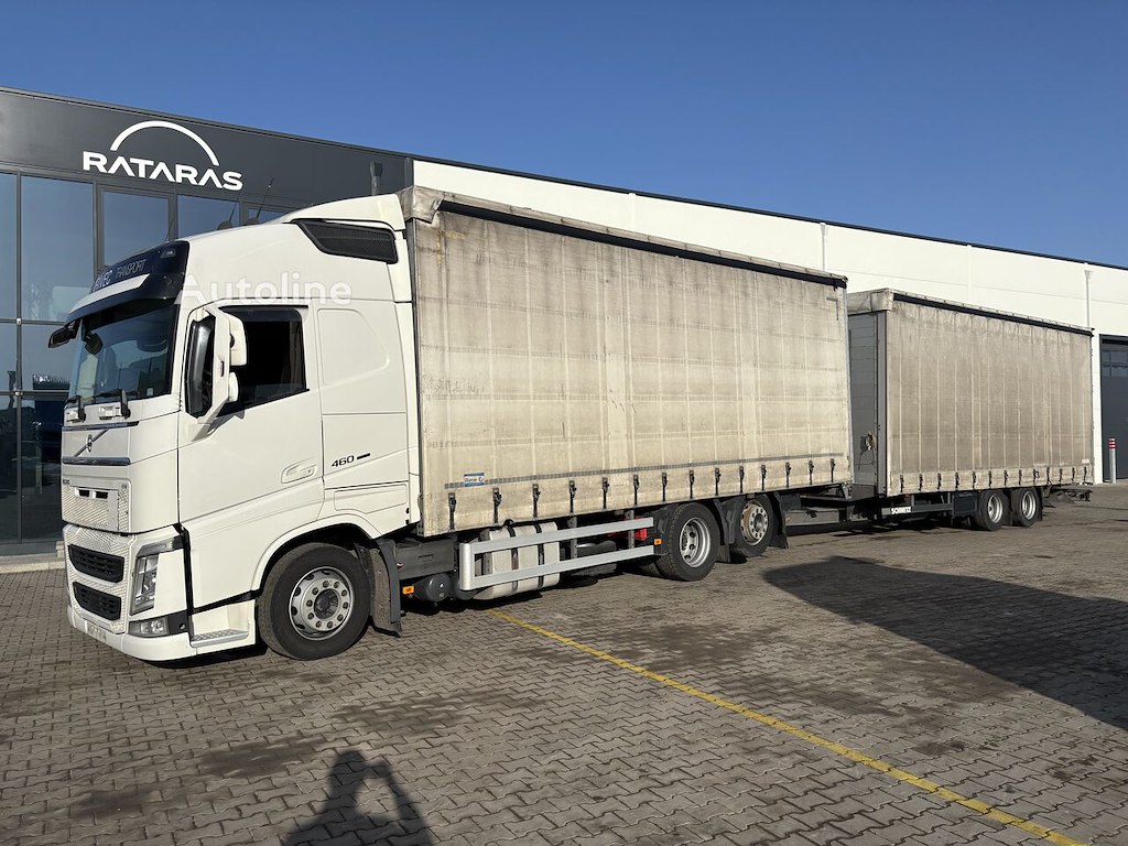 Volvo FH 460 kamion sa klizna zavesa cerada + prikolica sa kliznom ceradom