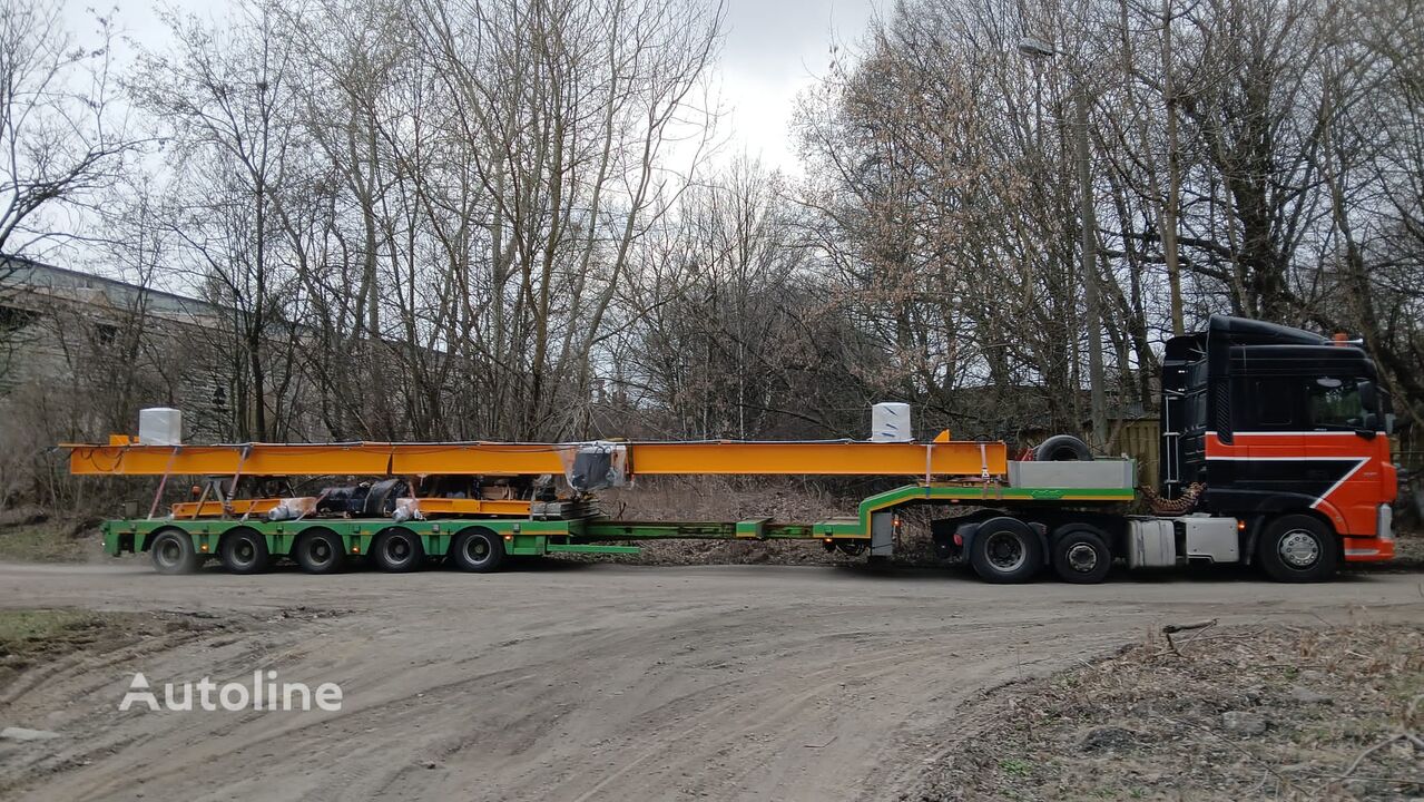 Nooteboom Semi 5 axles, hydraulically steered tractor 6x2 boogie volvo and poluprikolica sa niskom platformom