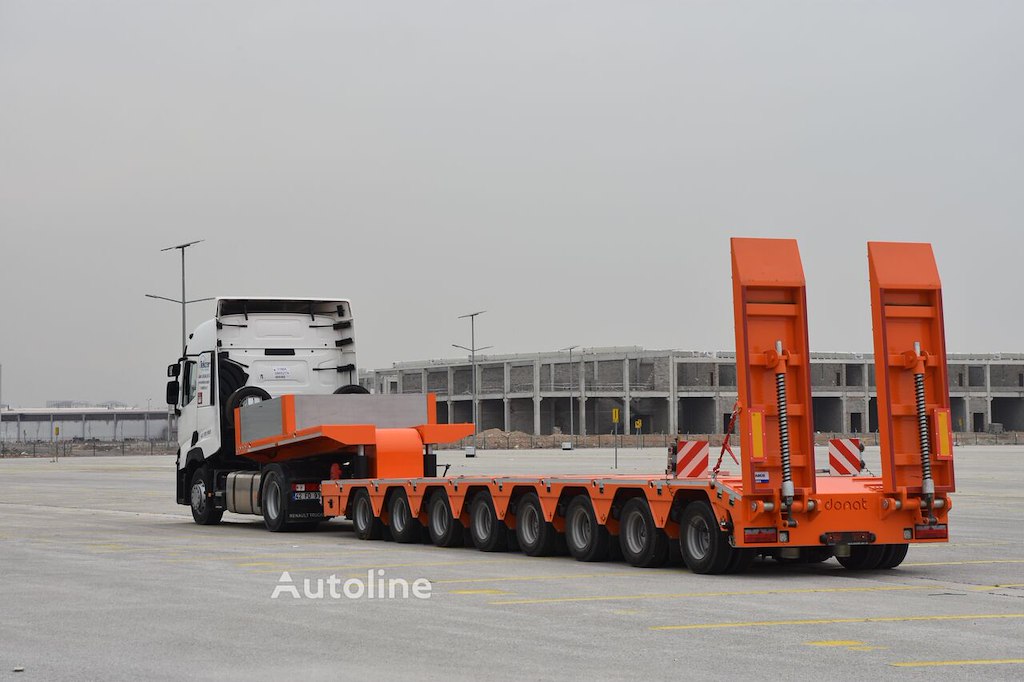 Nova Donat 8 axle Heavy Duty Lowbed with Hydraulic Gooseneck poluprikolica sa niskom platformom