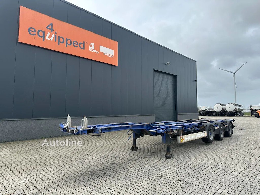 Pacton TXC348 / 45FT HIGH CUBE / LIFTAXLE / DISCBRAKES / STEERING AXLE poluprikolica za prevoz kontejnera