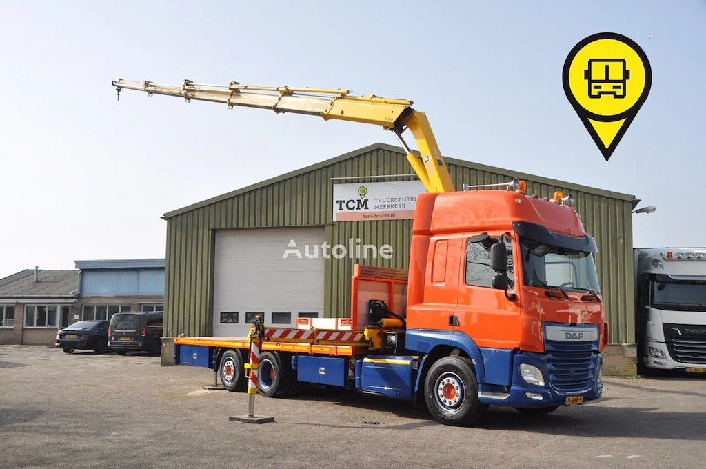DAF CF 410 HIAB 288 EP-5+REMOTE 6x2 MANUAL kamion platforma