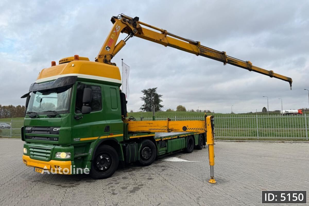 DAF CF 85.410 SC, Euro 5, 8x2 / Hiab 422 EP5 + Radio / 5x extendable kamion platforma