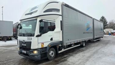 MAN TGL 12.250 TopSleeper m. Anhänger Kompletter Zug kamion s ceradom