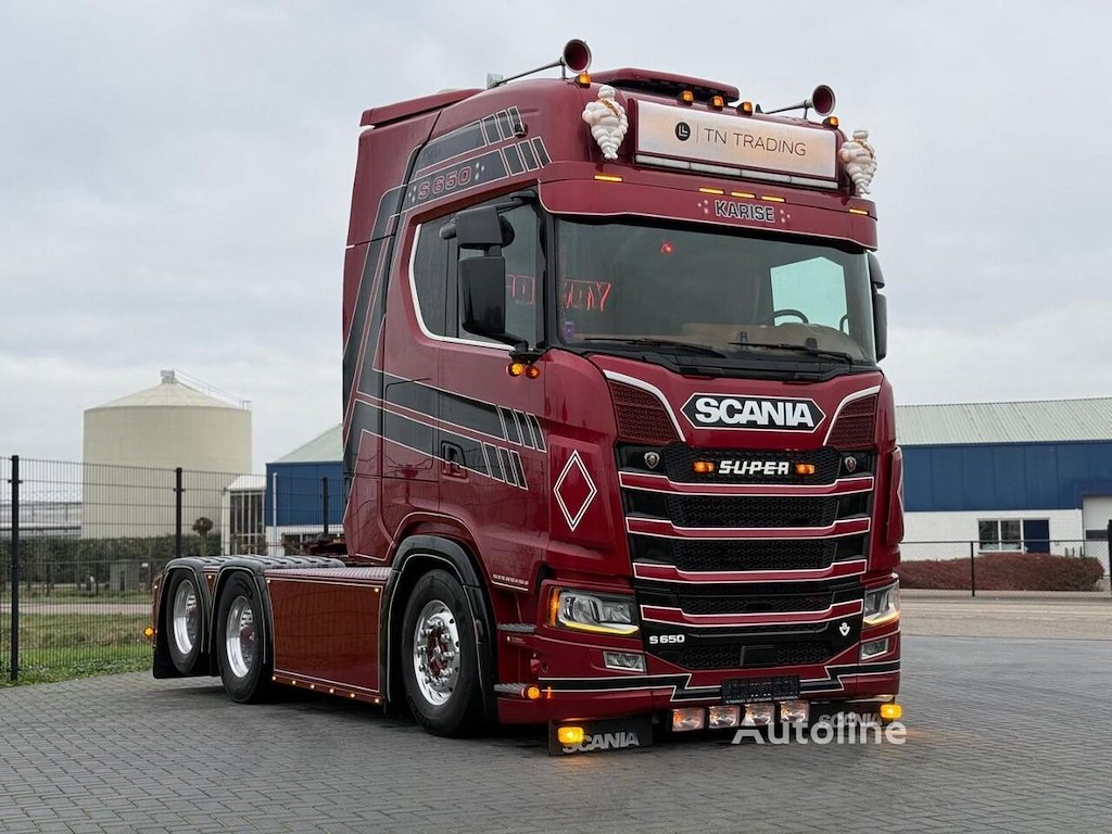 Scania S650 V8 NGS SHOW TRUCK, INTERIOR, FULL AIR, ALCOA, PTO, FULL! tegljač