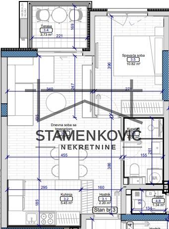 DVOSOBAN STAN U IZGRADNJI – ODLIČNA INVESTICIJA U ponudi je dvosoban stan u ID#7125
123.810 €