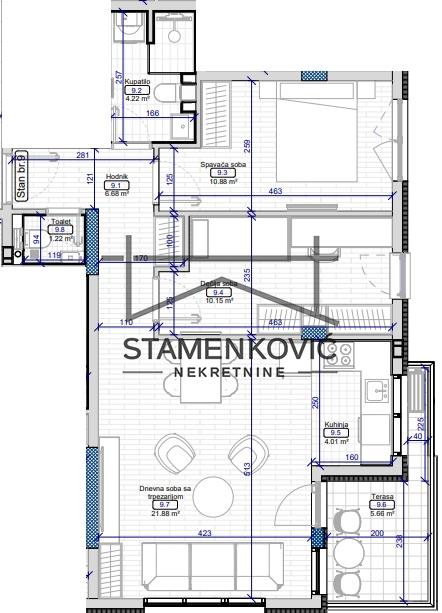 Telep- trosoban stan u izgradnji ID#7126
174.560 €
