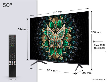 Televizor TCL 50C6KMiniLED-QLED50''4K UHD144HzGoogle TVcrna' ( '50C6K' )