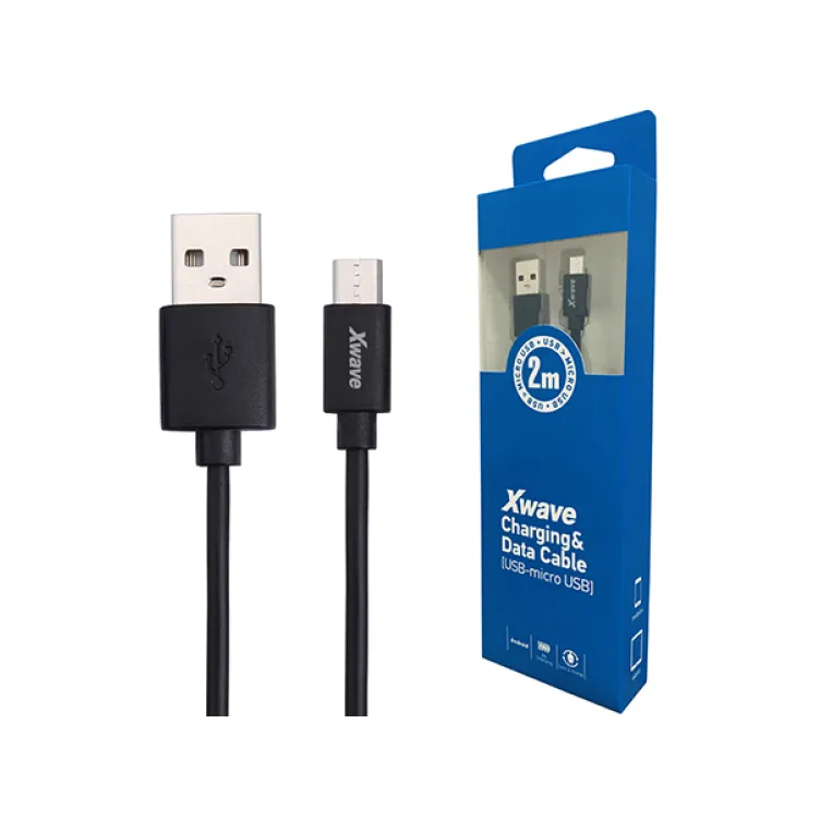 Xwave Kabl USB2.0 na Micro USB 2M 2A,PVC,crna