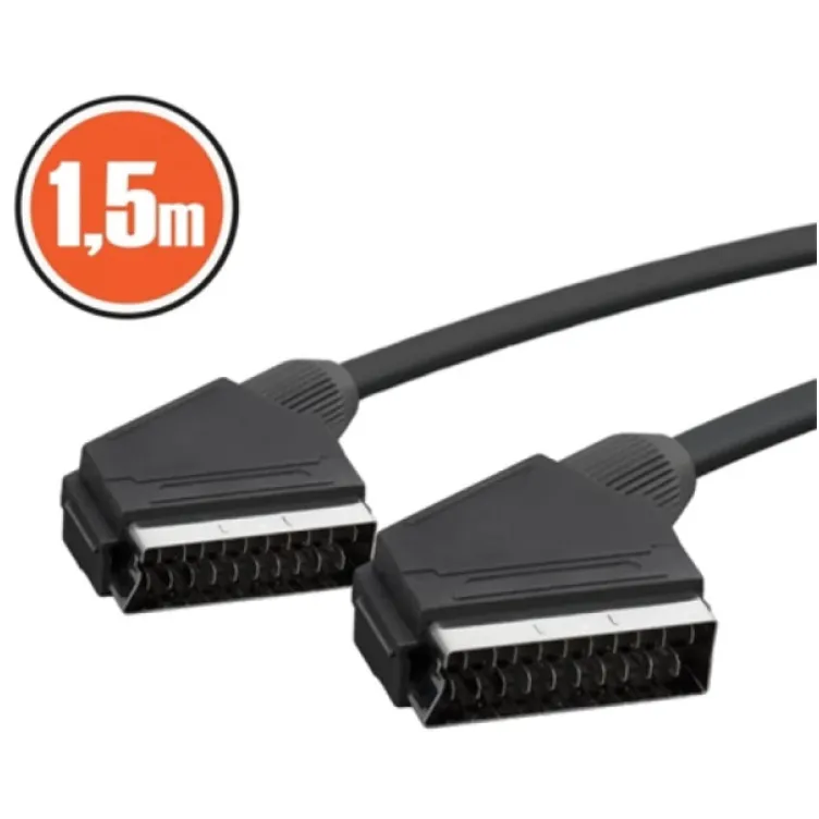 Xwave Scart-Scart 1,5m Audio-Video Kabl M-M crni