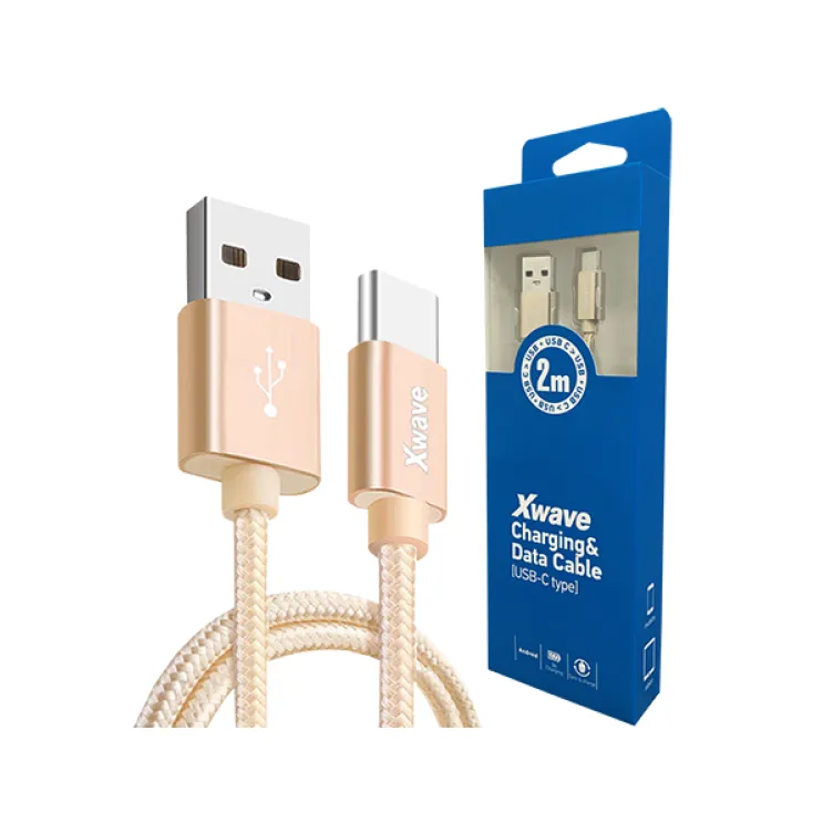 Xwave Kabl USB 3.1 na TIP-C 3.1 muško-muški 2M 3A,AI,upleteni zlatni