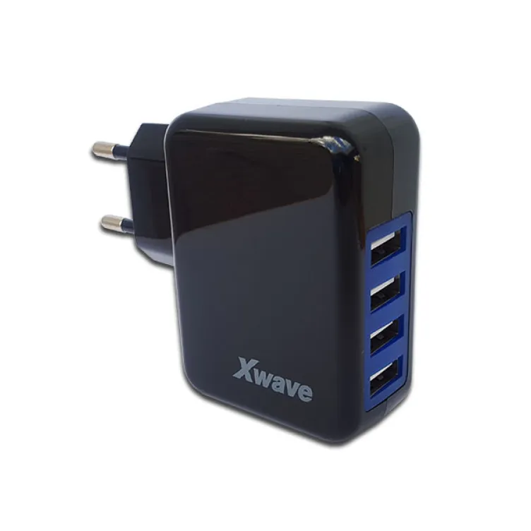 Xwave H44 USB brzi ZIDNI punjac za mobilne,tablete,4xUSB-4A/3,1A/2,1A/1A crni
