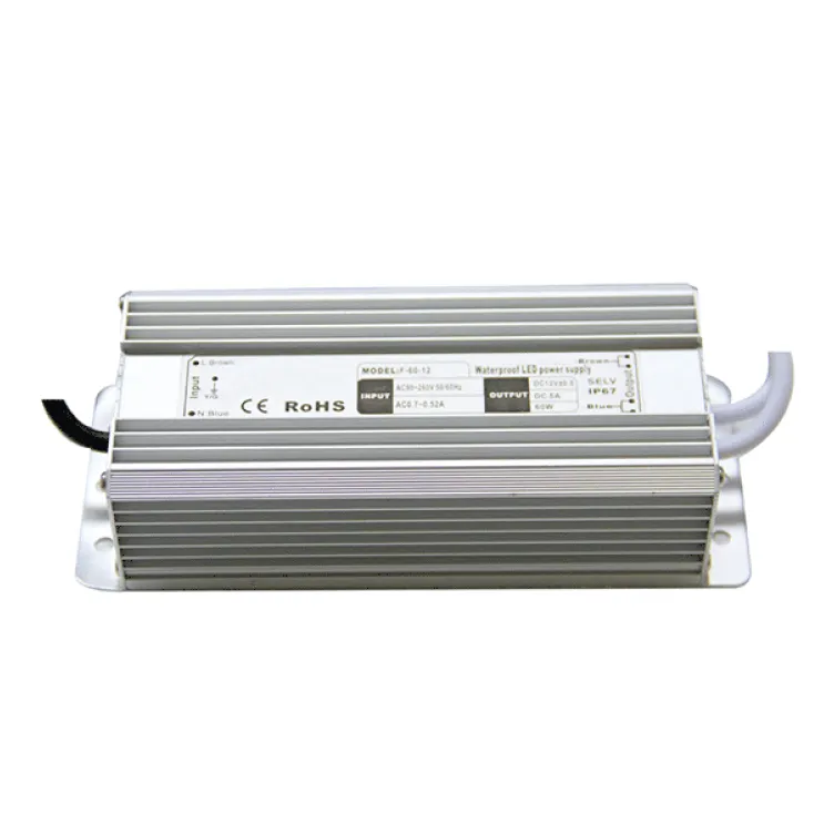 Xled F-60-12 Vodootporni uredjaj za napajanje IP68 60W 12V,5A outlet