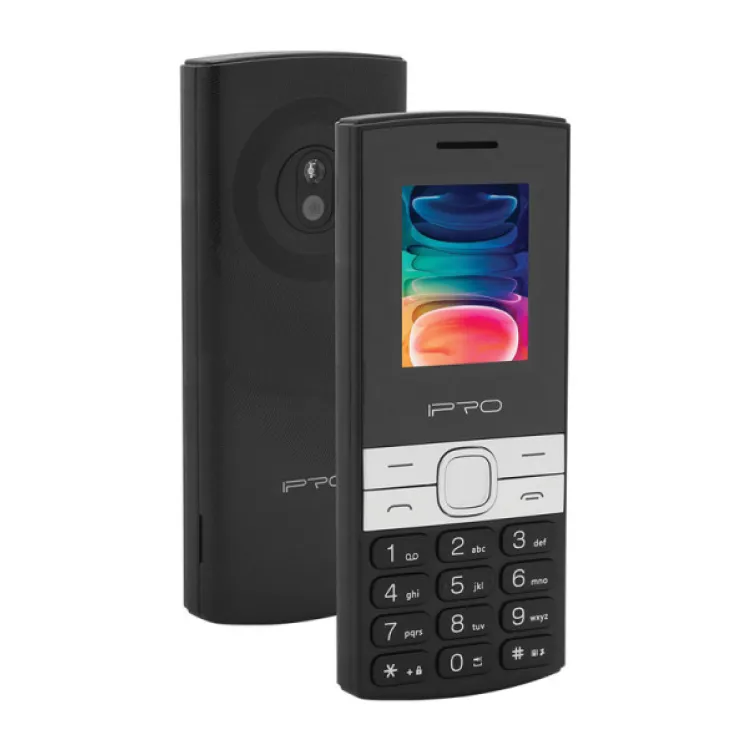 IPRO A12 black Feature mobilni telefon 2G GSM/LCD/800mAh/32MB/32MB/BT/Wifi FM/Dual-SIM