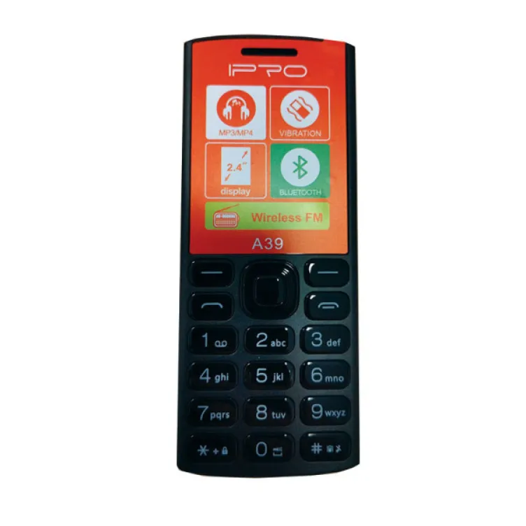 IPRO A39 black LCD 2.4"" Feature mobilni telefon 2G GSM/LCD/1800mAh/32MB/32MB/Dual-SIM/Srpski jezik