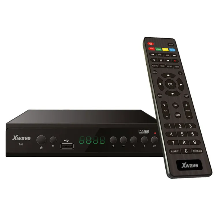 Xwave M6 DVB-T2 Set Top Box,LED,scart,HDMI,RF in-out,USB,media player,metalno kućište